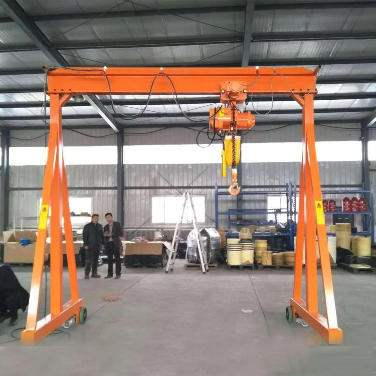 Adjustable Height Mini Portable Electric Gantry Cranes 500kg 1ton 2ton 5ton Gantry Crane With ...