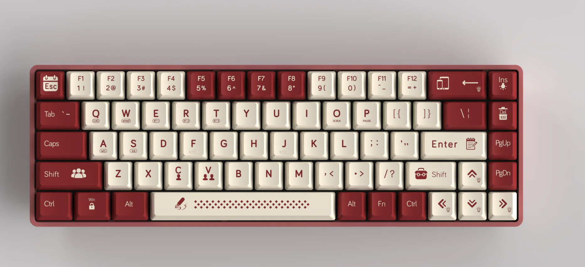 Ajazz AK681 68-Key Wireless Gaming Keyboard - Customizable