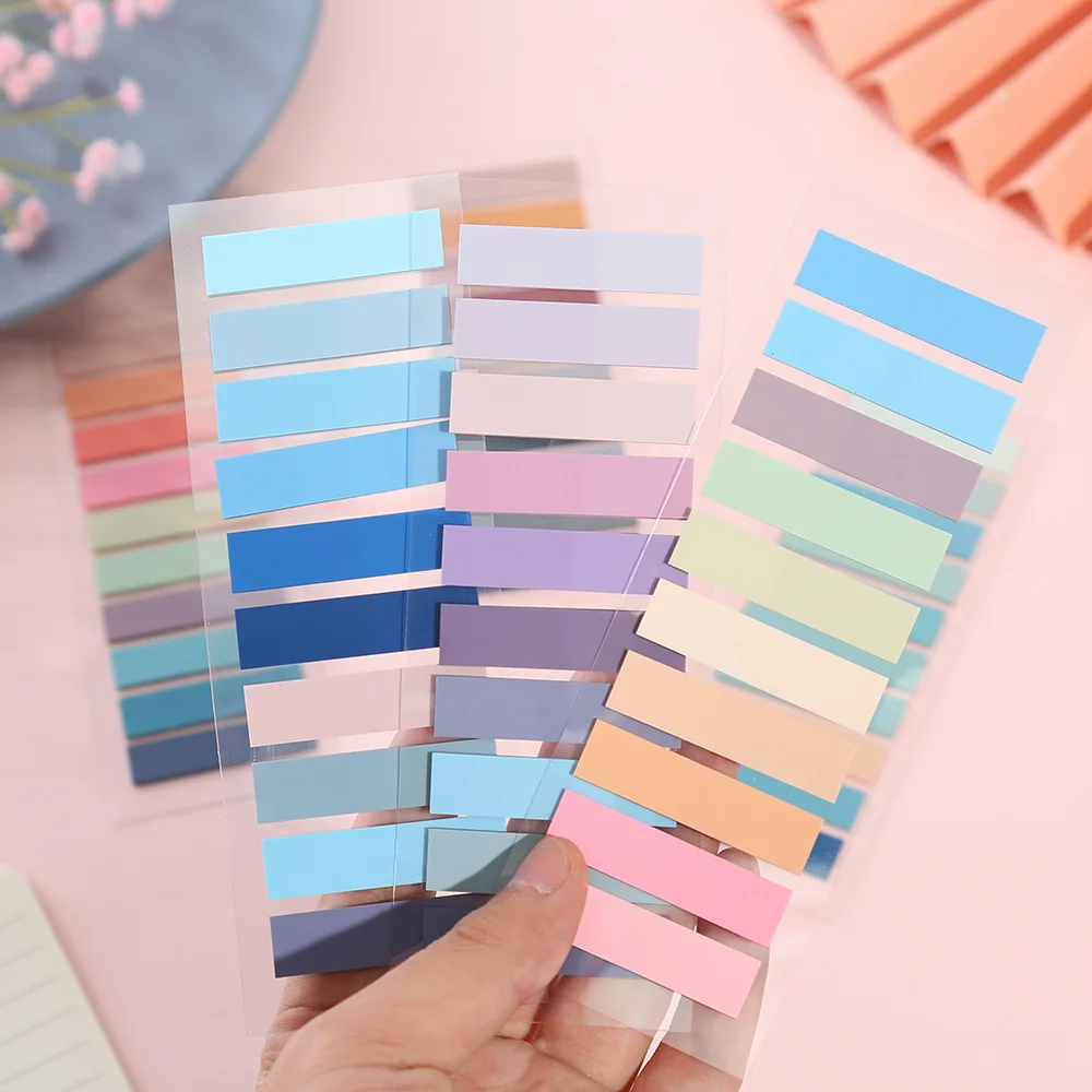 Transparent Waterproof Pastel Colors Tabs Colored Index Tabs Flags 20 ...