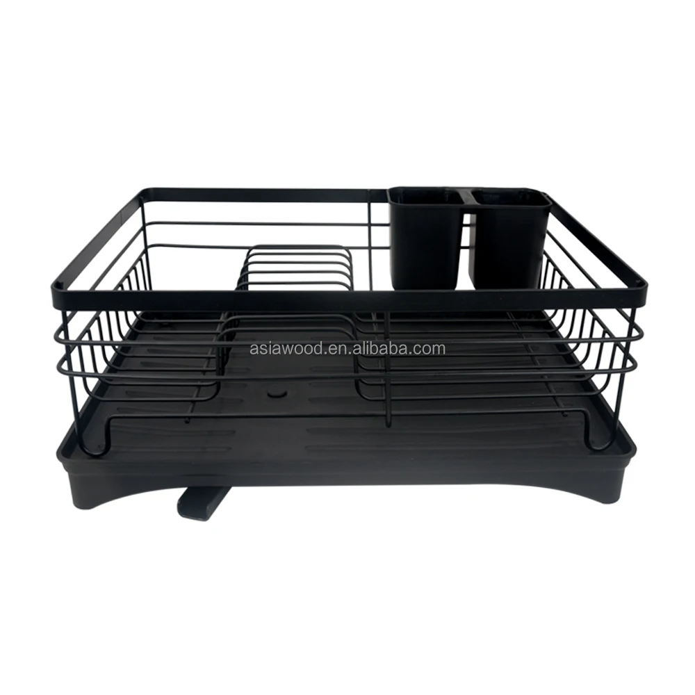 PP Plastic Dish Drying Racks - Stainless Steel Kitchen Storage