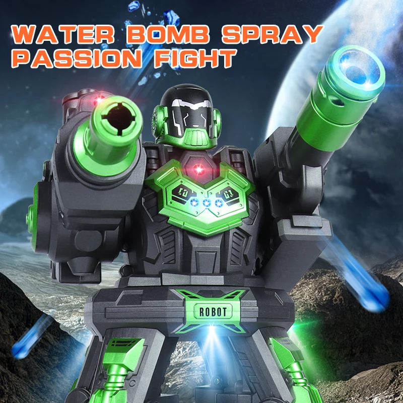 2023 Rc Robot Toys Spray Infrared Light Water Gel Bomb Fight Toy Remote ...