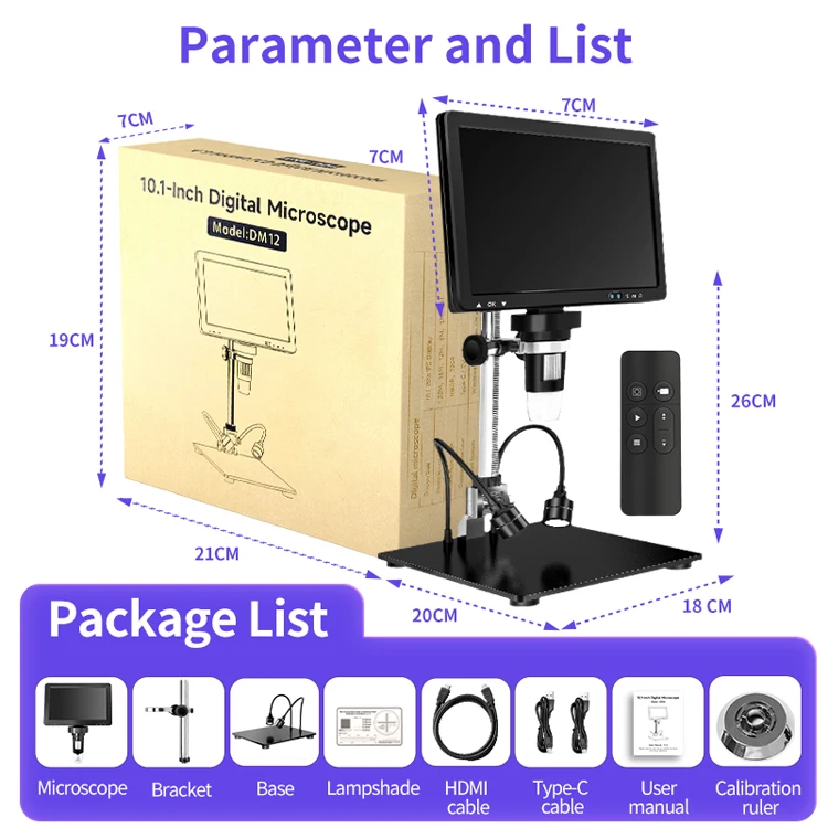 1500x 10 Inch Hd Lcd Display Screen Monocular Portable Digital ...