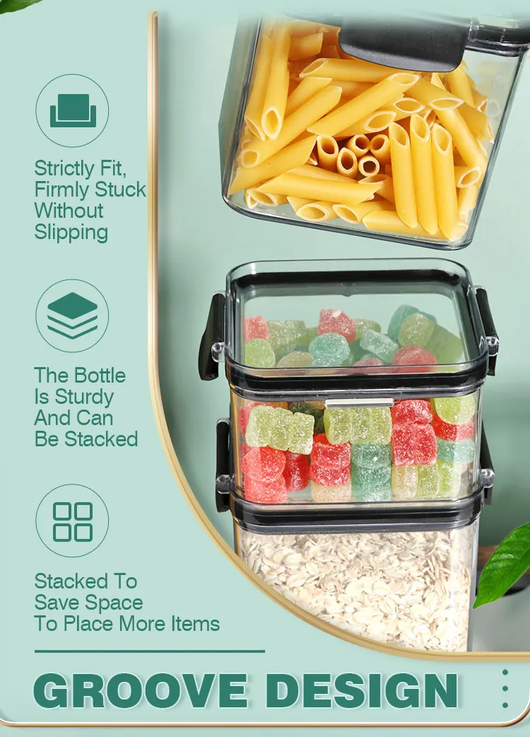 4 Pack Large Plastic Sealed Cans - Perfect for Food Storage