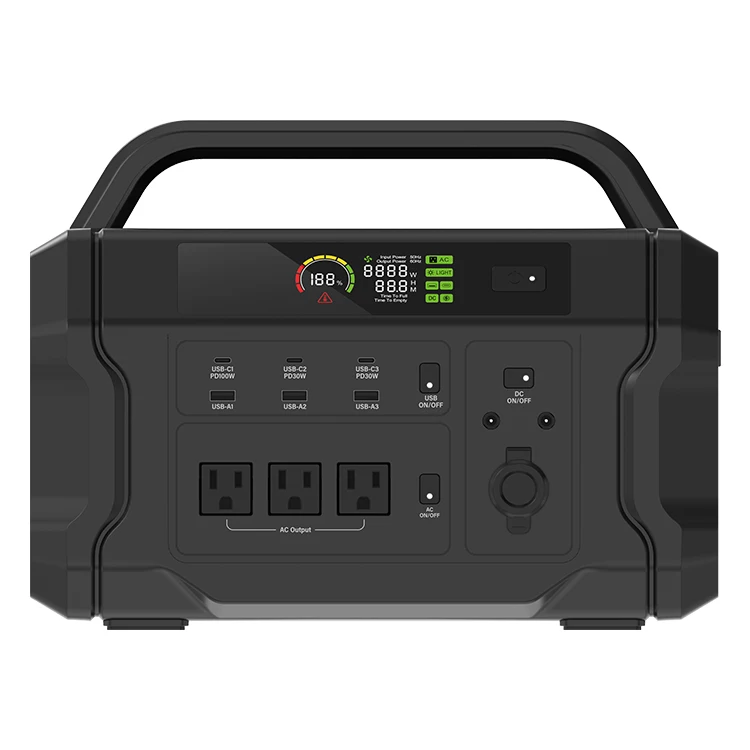 Outdoor Charging Portable Power Station Generators 1200W Solar Mobile ...