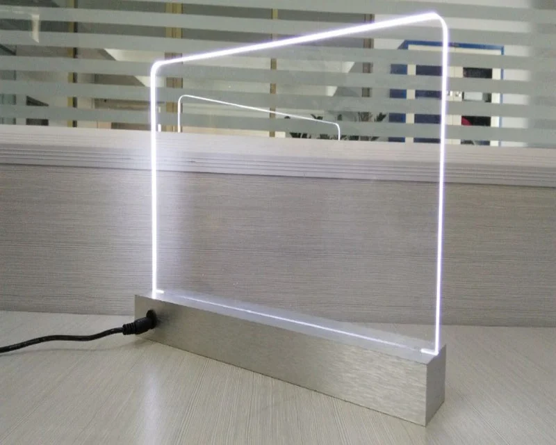 Led Light Base Led Illuminated Aluminum Edge Lit Sign Customs Led Sign ...