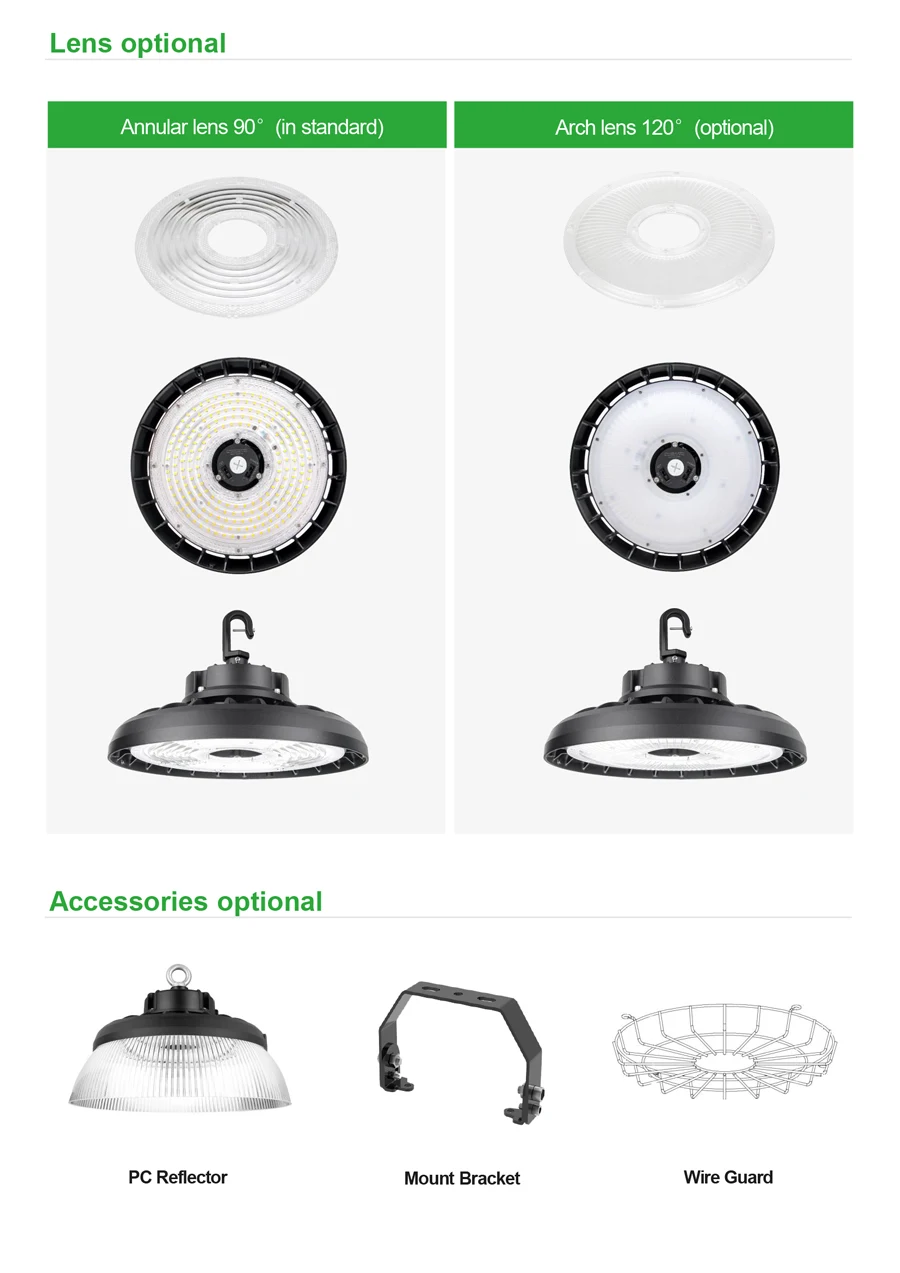 100-347V LED UFO Bay Lights - Efficient & Versatile Solutions