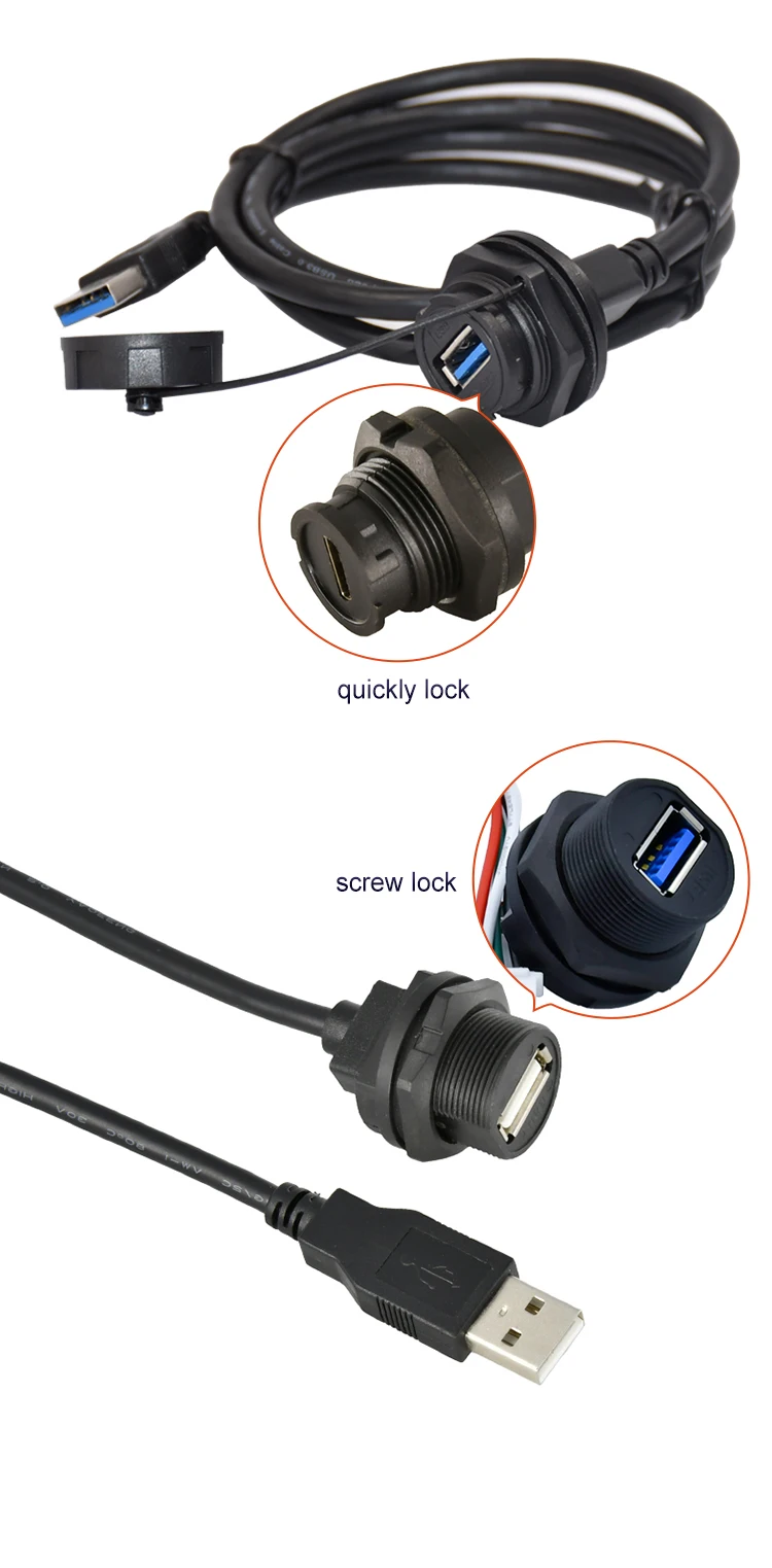 IP67 USB 3.0 Adapter - Waterproof Connector for Automotive