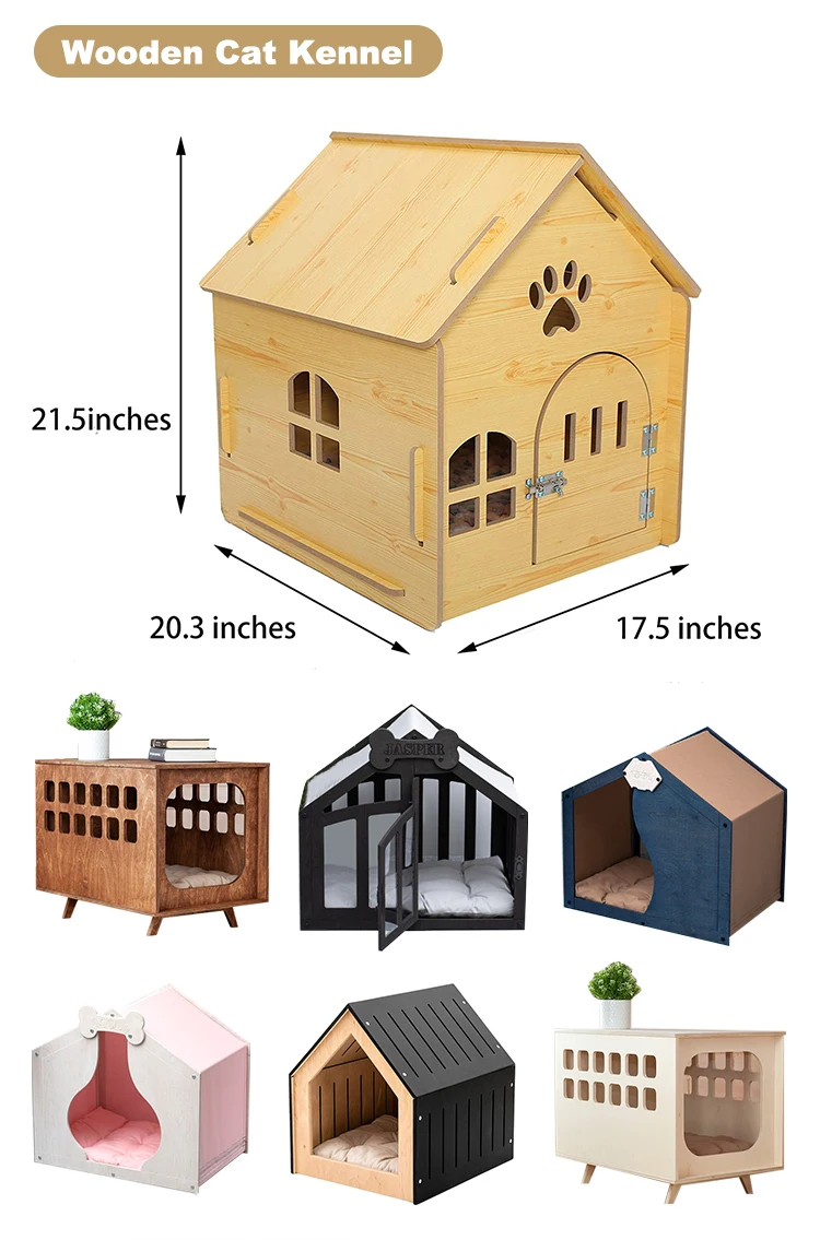 Modern Wooden Handmade Kennel with Door Pet Fashion Dog Bed| Alibaba.com