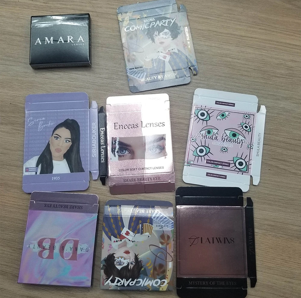 Contact Lenses Logo Carton Packaging Custom Practical Colored Contact ...