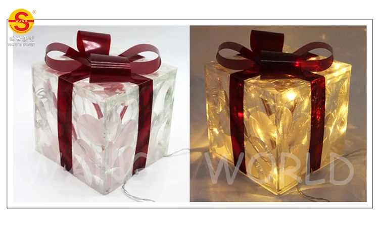 3 LED-Lighted Gift Boxes for Christmas Decorations & Ornaments ...