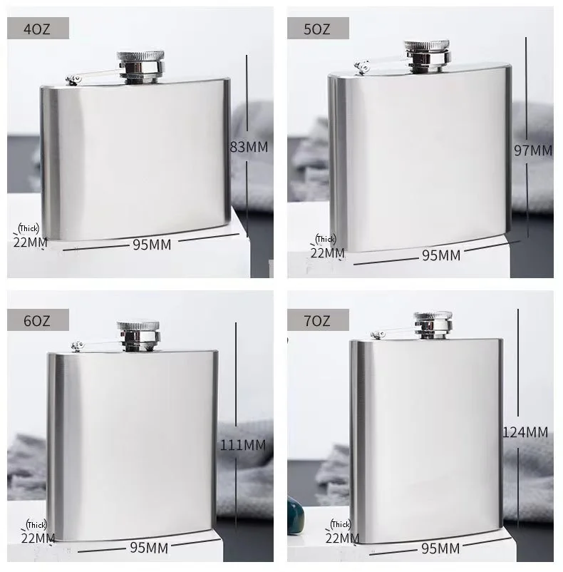 High Quality Stainless Steel Wine Bottle Whiskey Flask Russian Outdoor ...