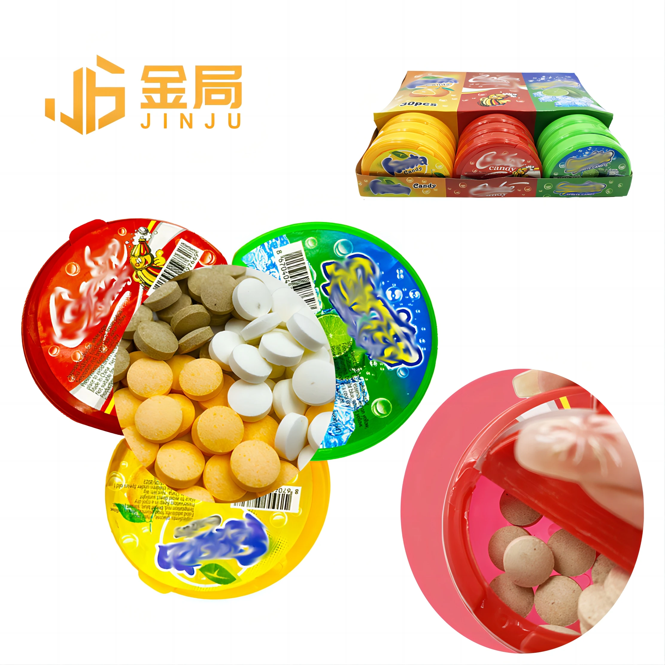 Wholesale Hard Candies Soda Press Tablet Sweets 8g Three Color Box ...