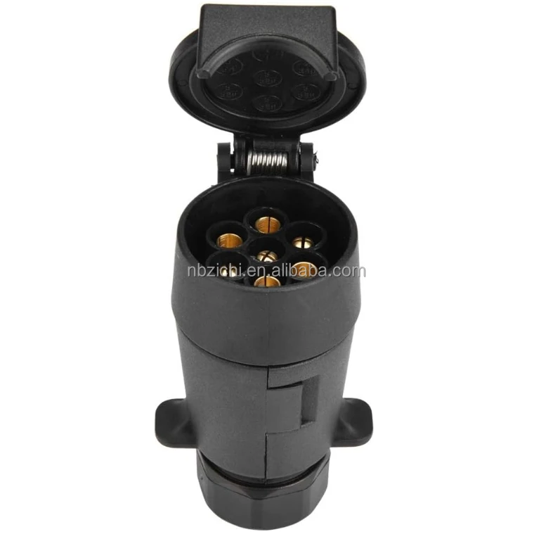 7 Pin Trailer Plug 12v 7 Pin Trailer Socket Plug Adapter 7 Way Cable ...