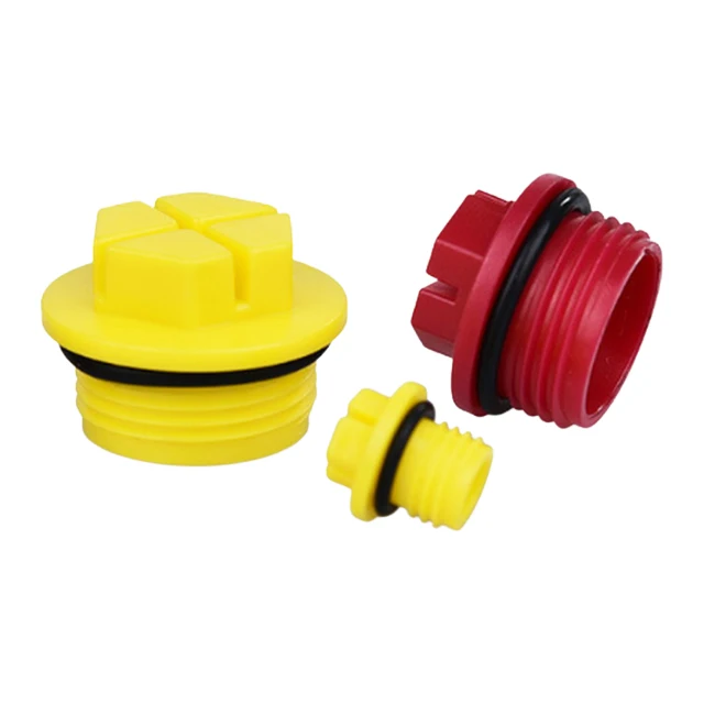 M10 M12 M16 M8 Yellow Cross Thread Plug Plastic Seal Plugs With O-ring ...