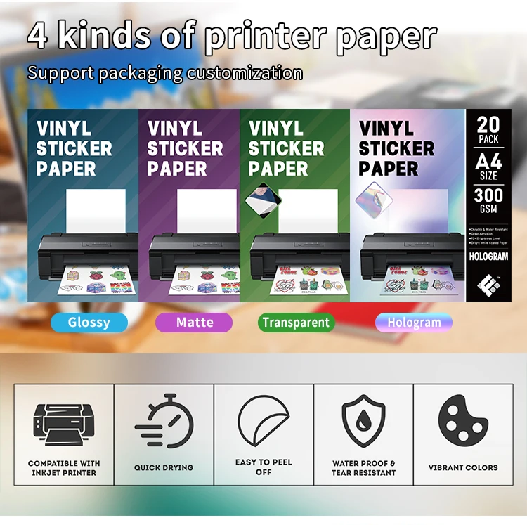 Custom Sticker Printing - Premium Label Sheet for Inkjet