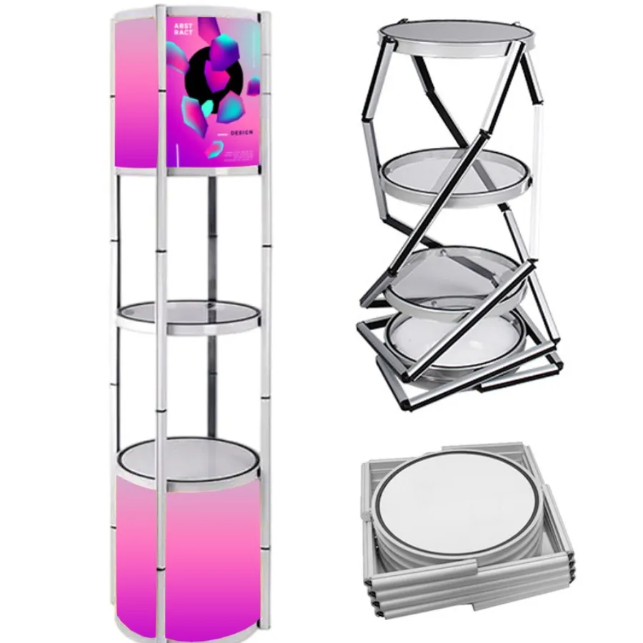 Retractable Advertising Pop up Twist Tower Display for Exhibition ...