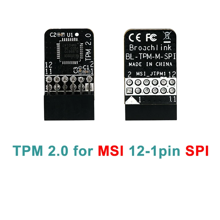 MSI TPM 2.0 Module with 12 Pin SPI Interface for Enhanced Security on ...