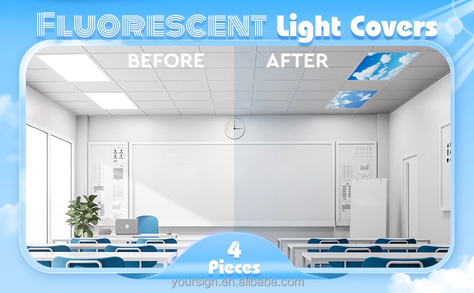 Decorative Ceiling Light Cover Film - YS Magnetic Sticker