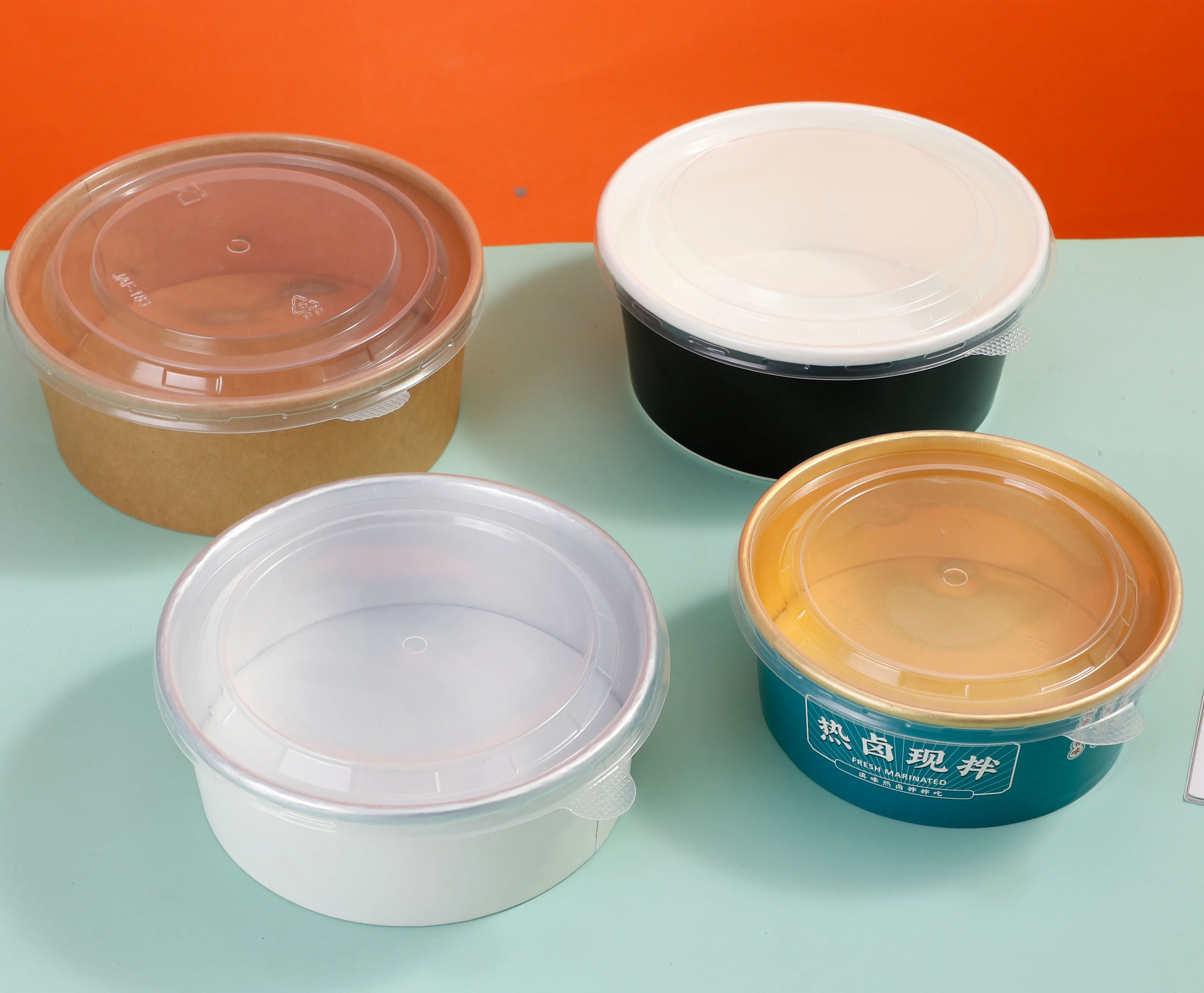 Recyclable Eco-Friendly Disposable Cardboard Salad and Pizza Takeaway ...