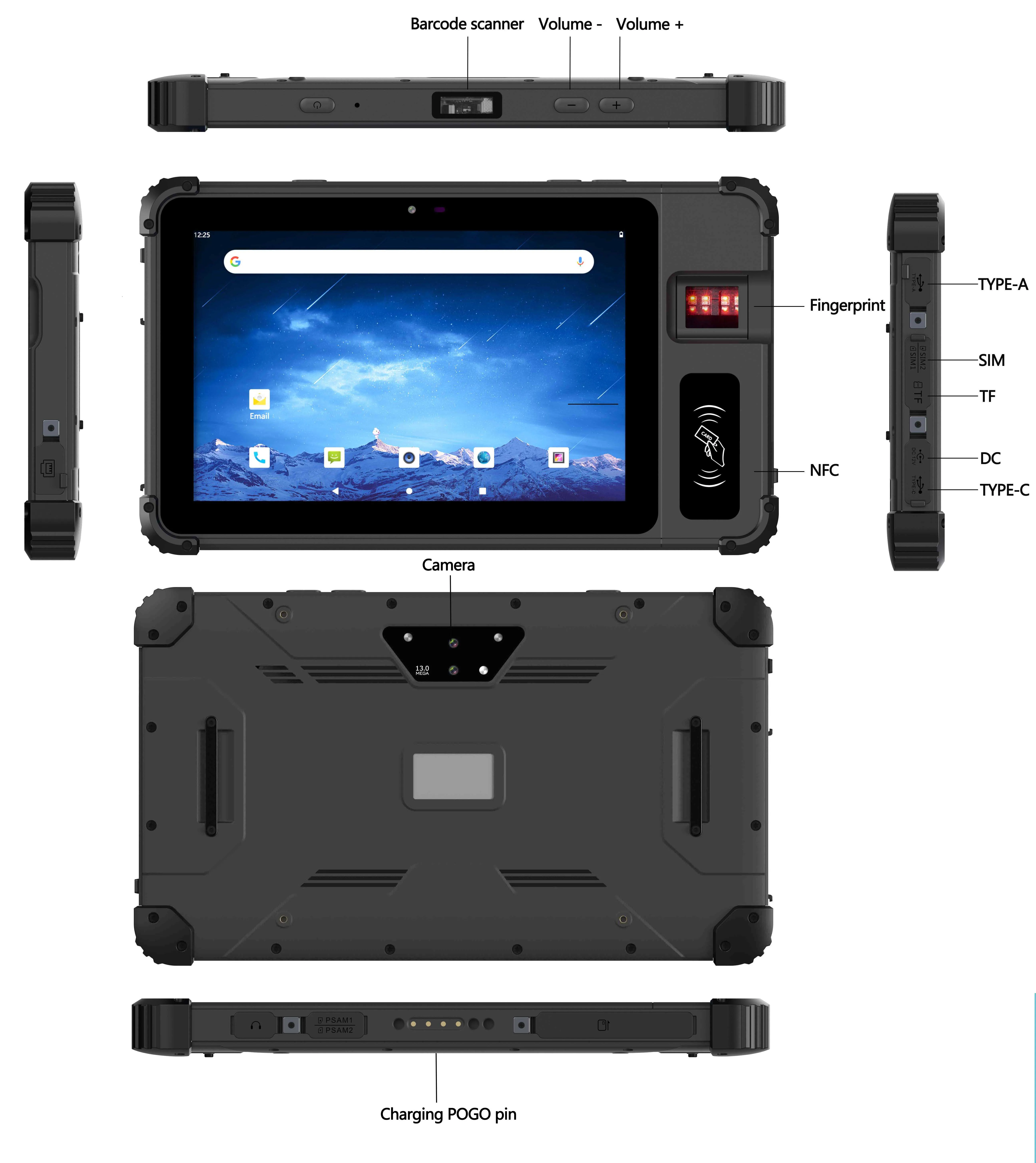 Sd917r Handheld Biometric Device Fingerprint Scanner Biometric Terminal ...