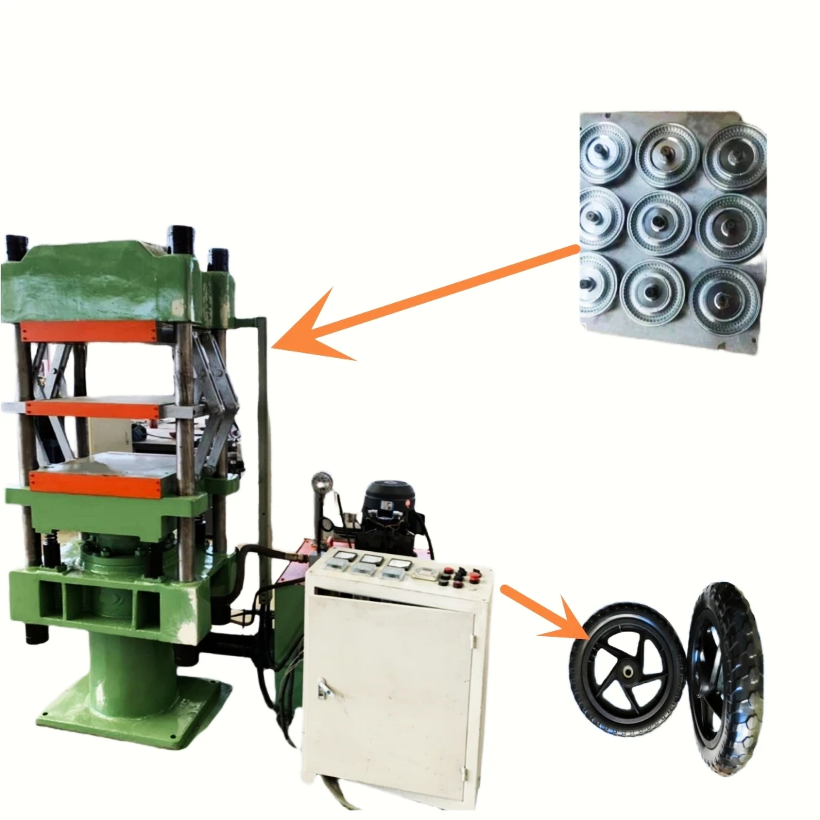 Whole Line Of Eva Foam Tyre Sole Vulcanizing Hydraulic Press Machine ...