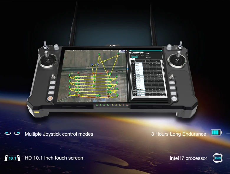 FOXTECH T30S 15km FPV UAV Drone Dual Screen Remote Controller