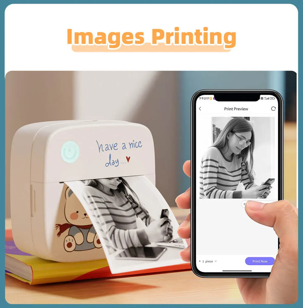 Tik Tok Mini Impresora Mobile Printer Wireless Qr Code Pocket Mini ...