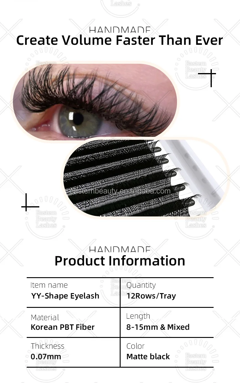 Custom Private Label Y Lash Extensions Y Shape Eyelash Extension Soft ...