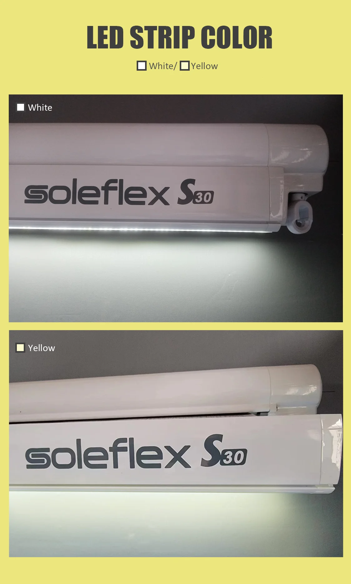 Soleflex S30 LED Type Side Mounted RV Awning - Durable & Stylish