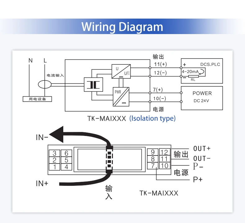 Measuring AC and DC Current and Voltage Isolation Transmitter ...
