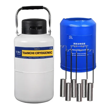 Artificial Insemination Liquid Nitrogen Container 3l Small Cattle Semen Tank 3 Liter Cryogenic ...