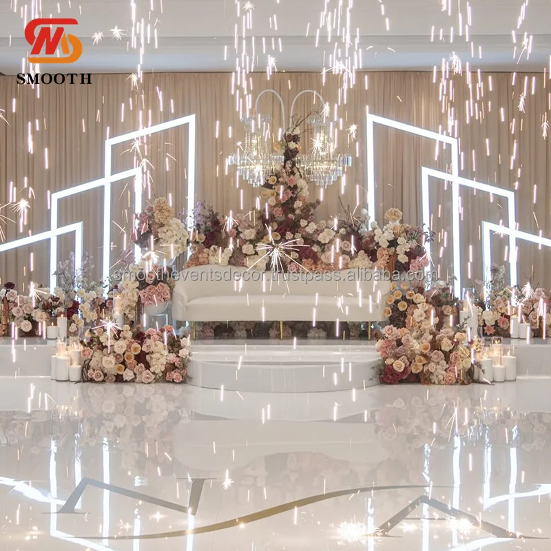 SMOOTH Wedding Led Glowing Metal Arch Stage Decorative Party Wedding ...