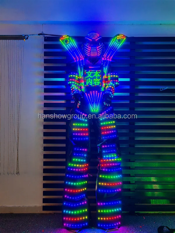 Nightclub Bar Stage Led Led Stilts Out Wine Dress Dance Performance ...