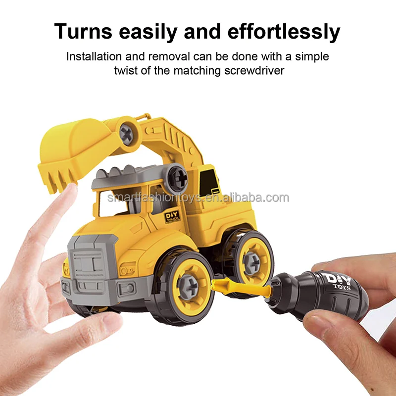 Diy Assembly Construction Truck Building Toys 67 Pcs Take Apaet ...