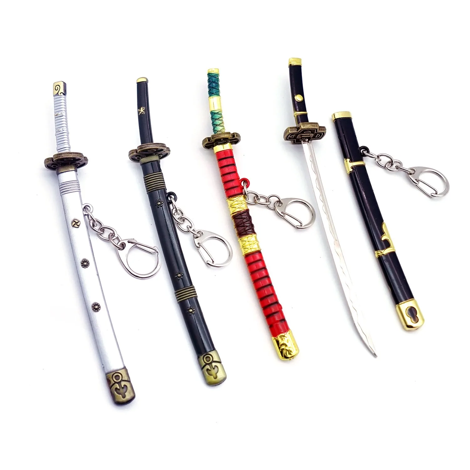 New Arrival Anime Alloy Weapon Model Pendant Key Chain Mini Katana ...