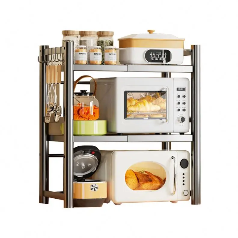 Modern Design Expandable Microwave Stand Countertop Kitchen Uten ...