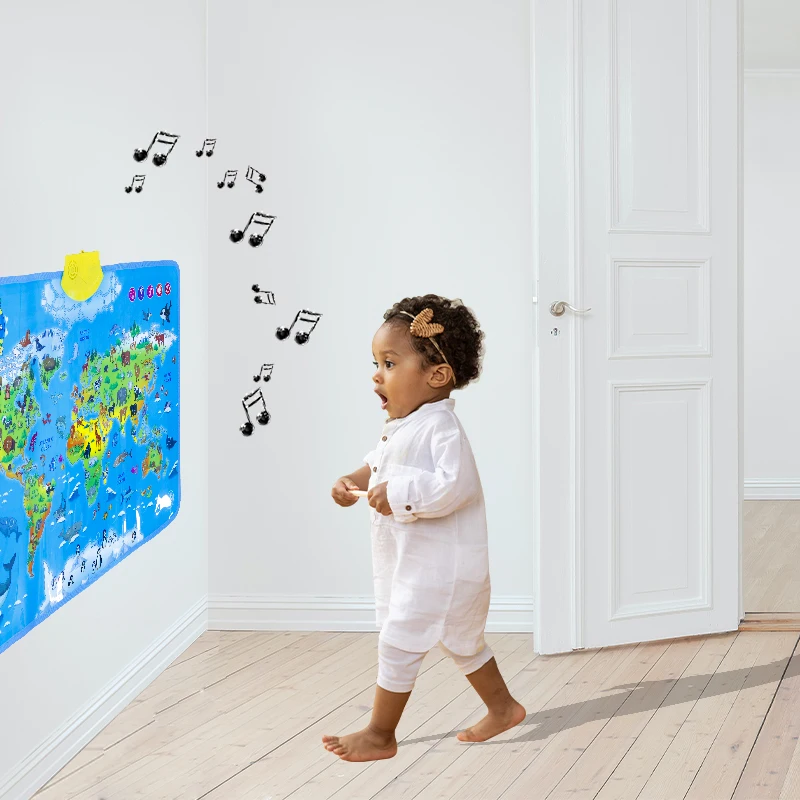 Customized Talking Poster Interactive Map Anamil Wall Chart Educational ...