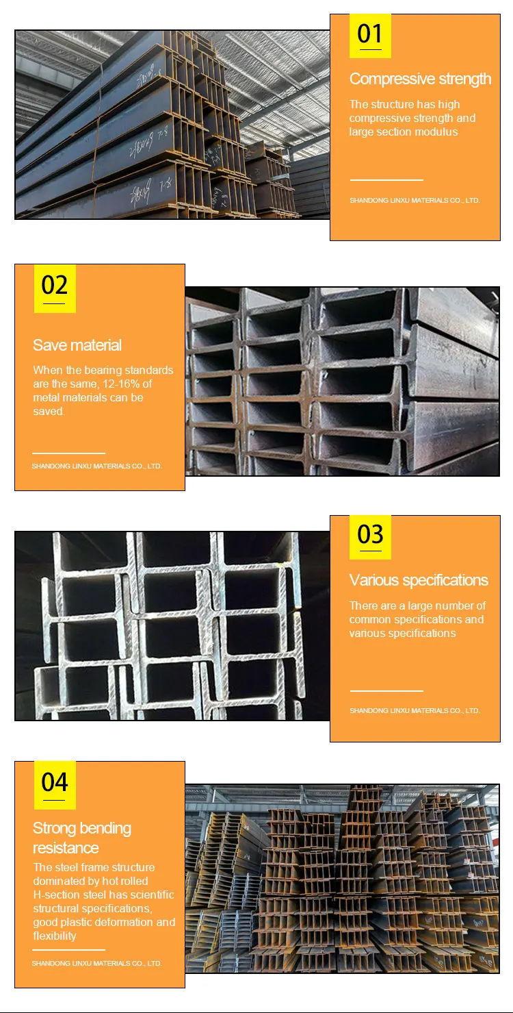 Best Selling Q235b Q345e Ipe160 100*100*6*8 Framing Steel I-beam Din H-beam 16mn Thickness 10mm ...