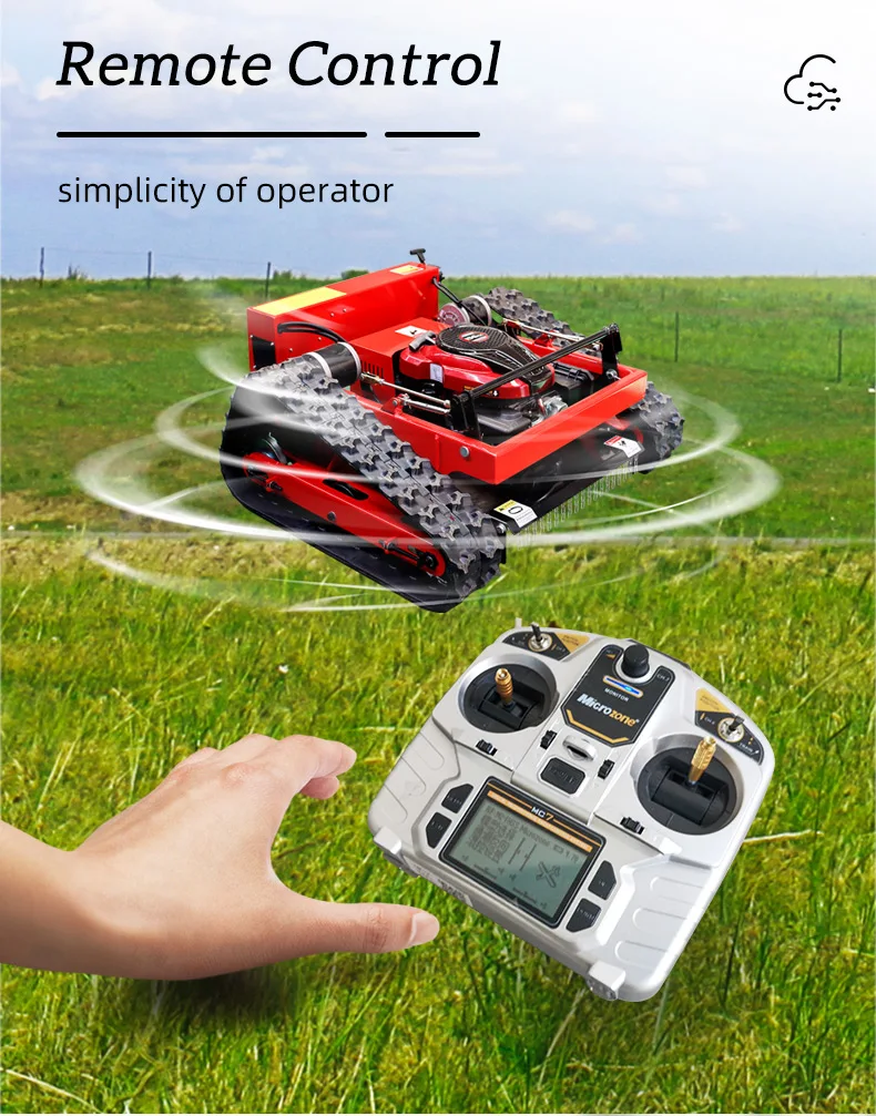 7.5hp Gas Rc Remote Grass Cutting Machine Chinese Zero Turn Lawn Mowers ...