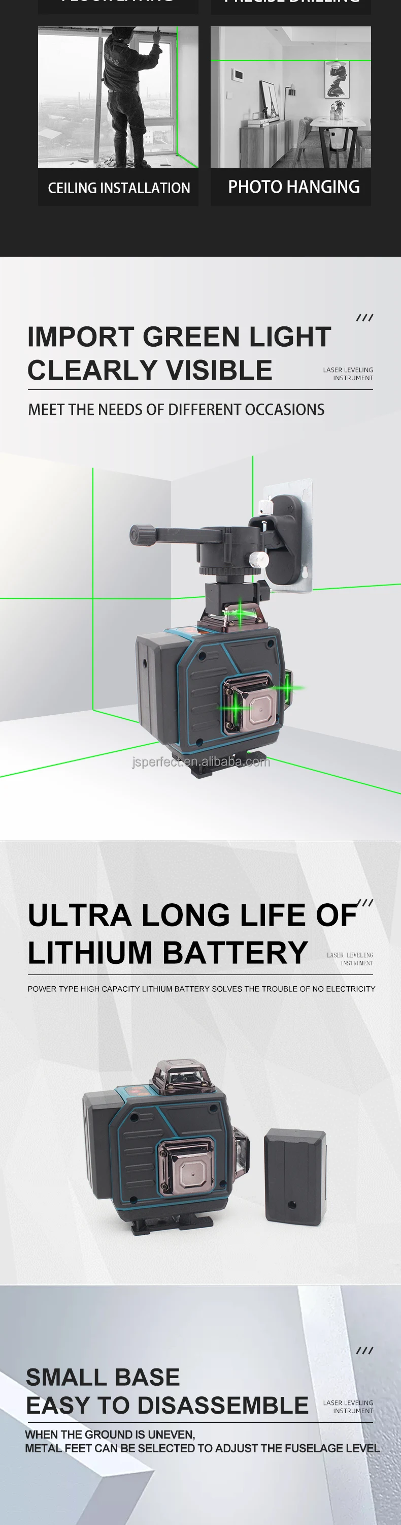 4D 16 Lines Laser Levels - Precision and Custom Support