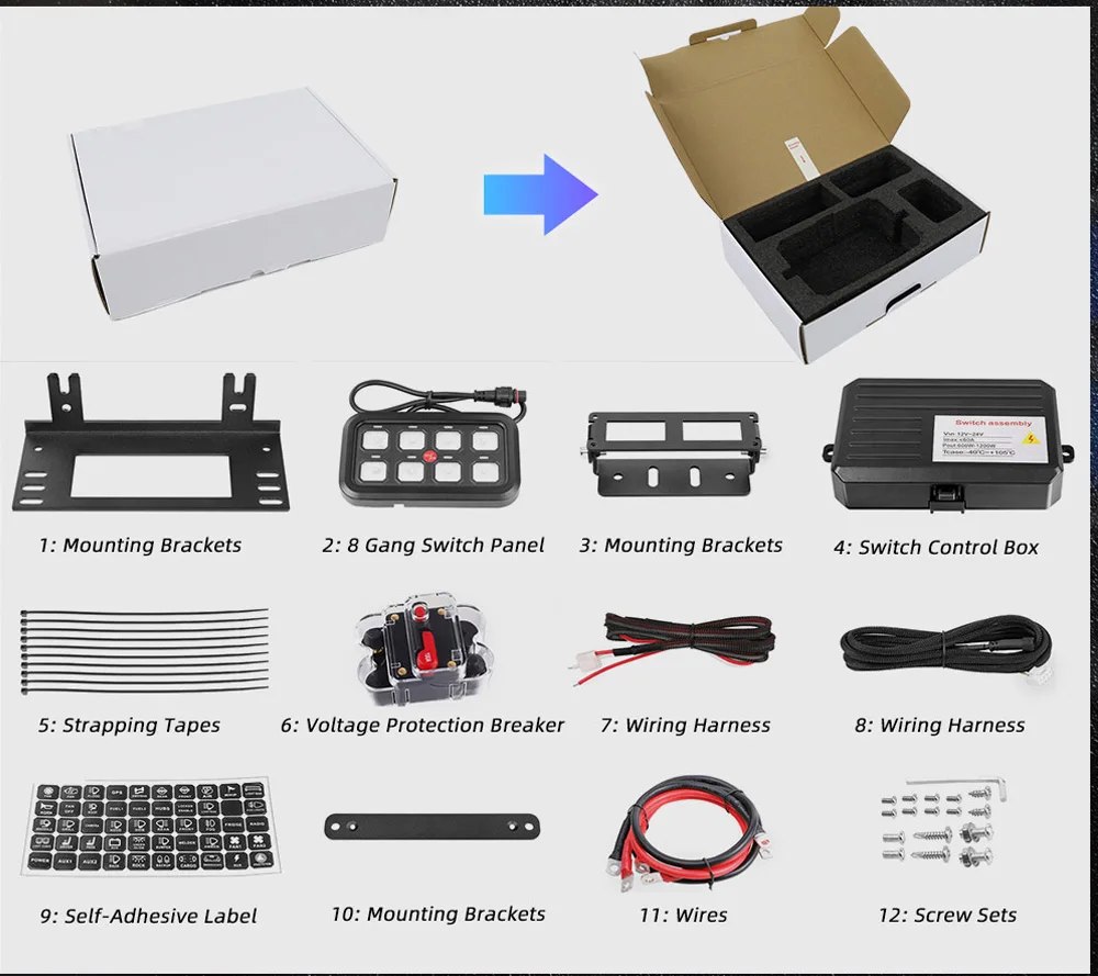 Tuosheng Marine Switch Power Off-road Car Led Panel Circuit Control Box ...