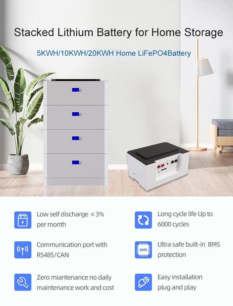 15kwh Stacked Household Energy Storage Battery 48v280ah Lithium Iron ...