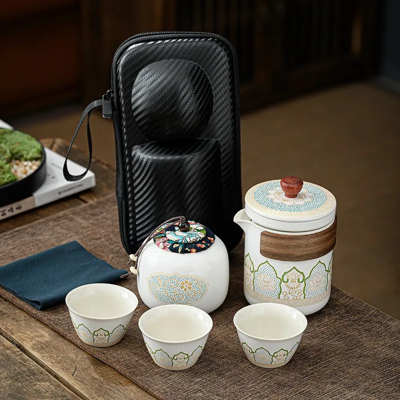 Portable Travel Teapot Set For Home And Travel Compact Outdoor Mini Set ...