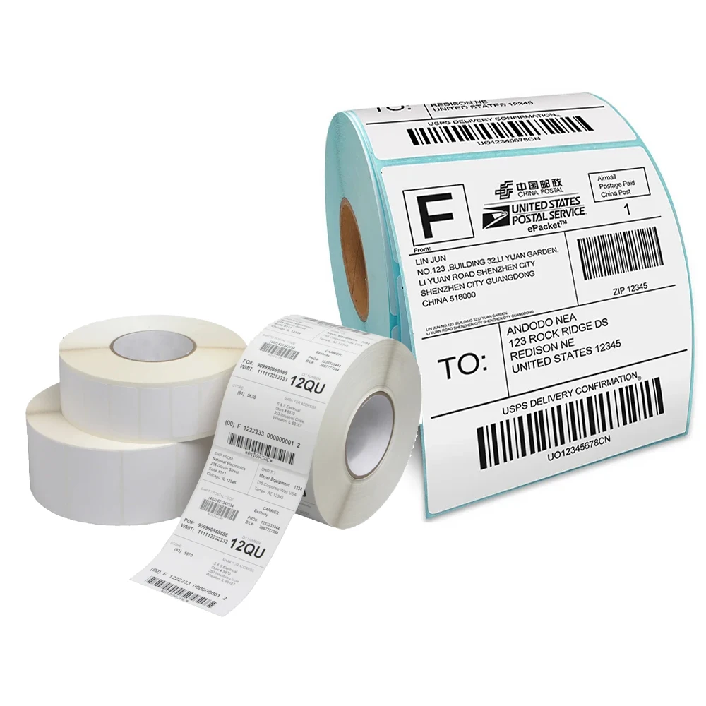 Thermal Label Paper - Durable Adhesive Stickers for Shipping