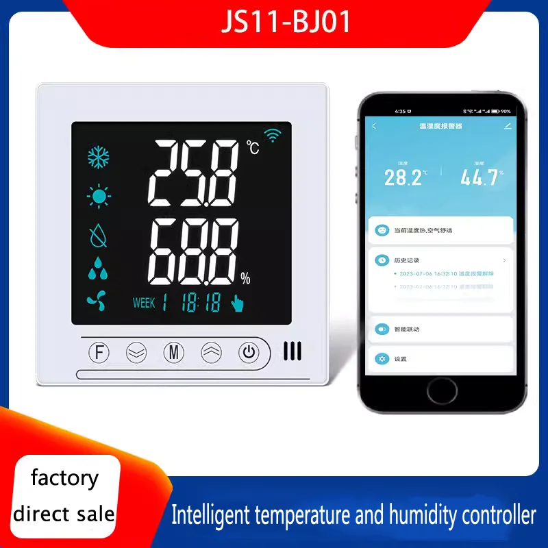 Led Thermometer Digital Hygrometer Clock And Hygrometer Wall Clock ...