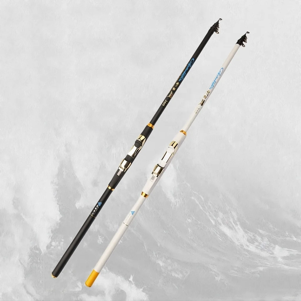 T300 All Carbon Fiber Rock Fishing Rod 2.7m-6.3m Telescopic Sea ...