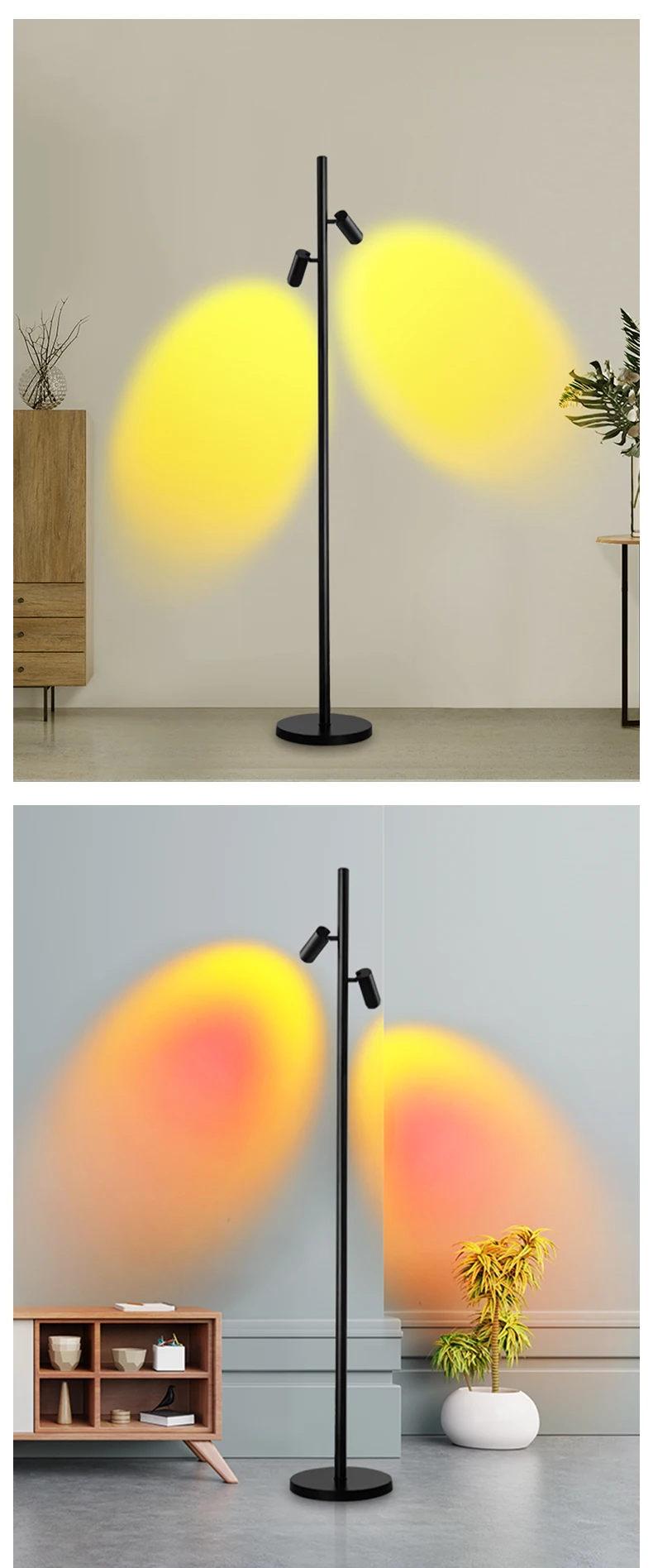 Modern Home Decor LED Floor Lamps Indoor Aluminum Stand with Standard ...