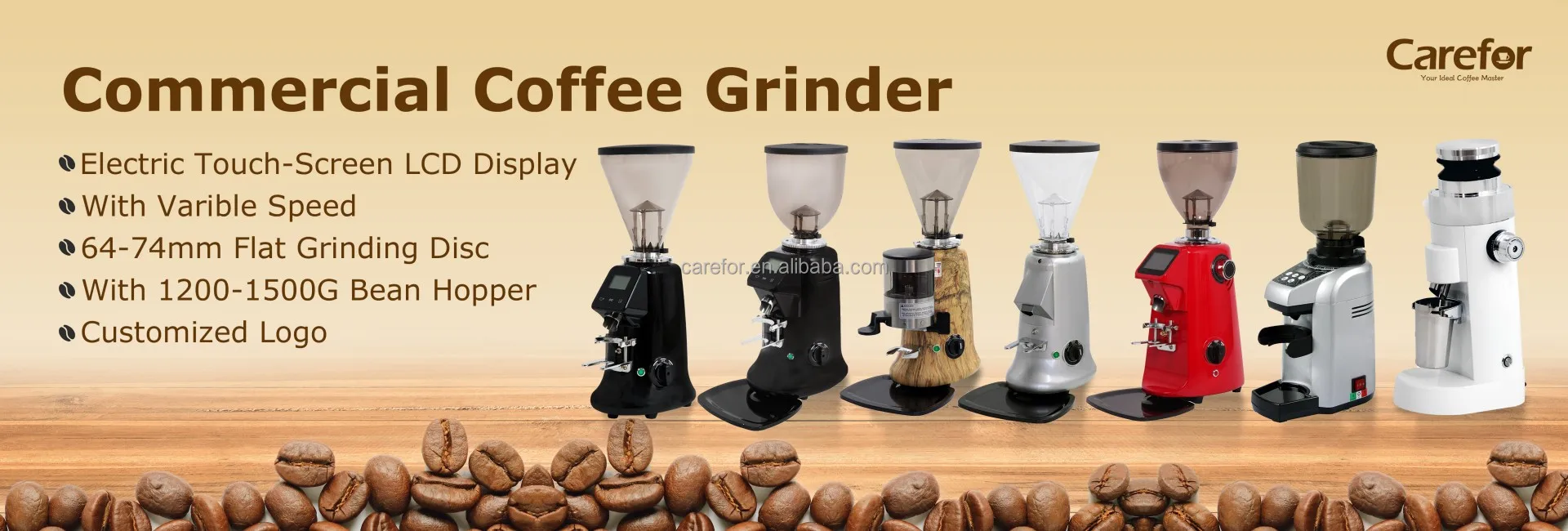 50mm Professional Commercial Electric Coffee Grinder Machine Titanium ...