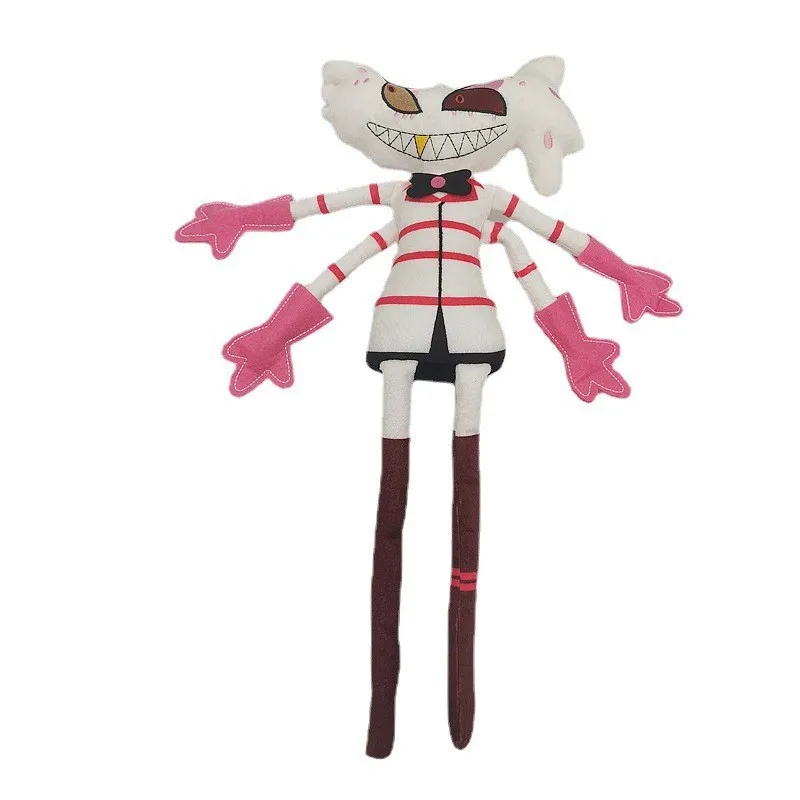 Hot 45cm Anime Hazbin Hotel Plush Dolls Cute Stuffed Demo Angel Dus ...