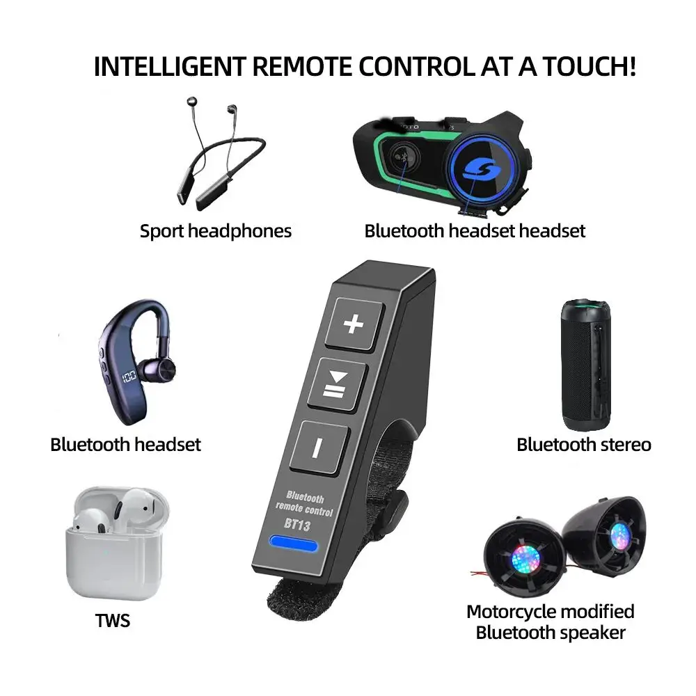 Bt13 Motorcycle Helmet Headphone Remote Control Kit Phone Controller ...